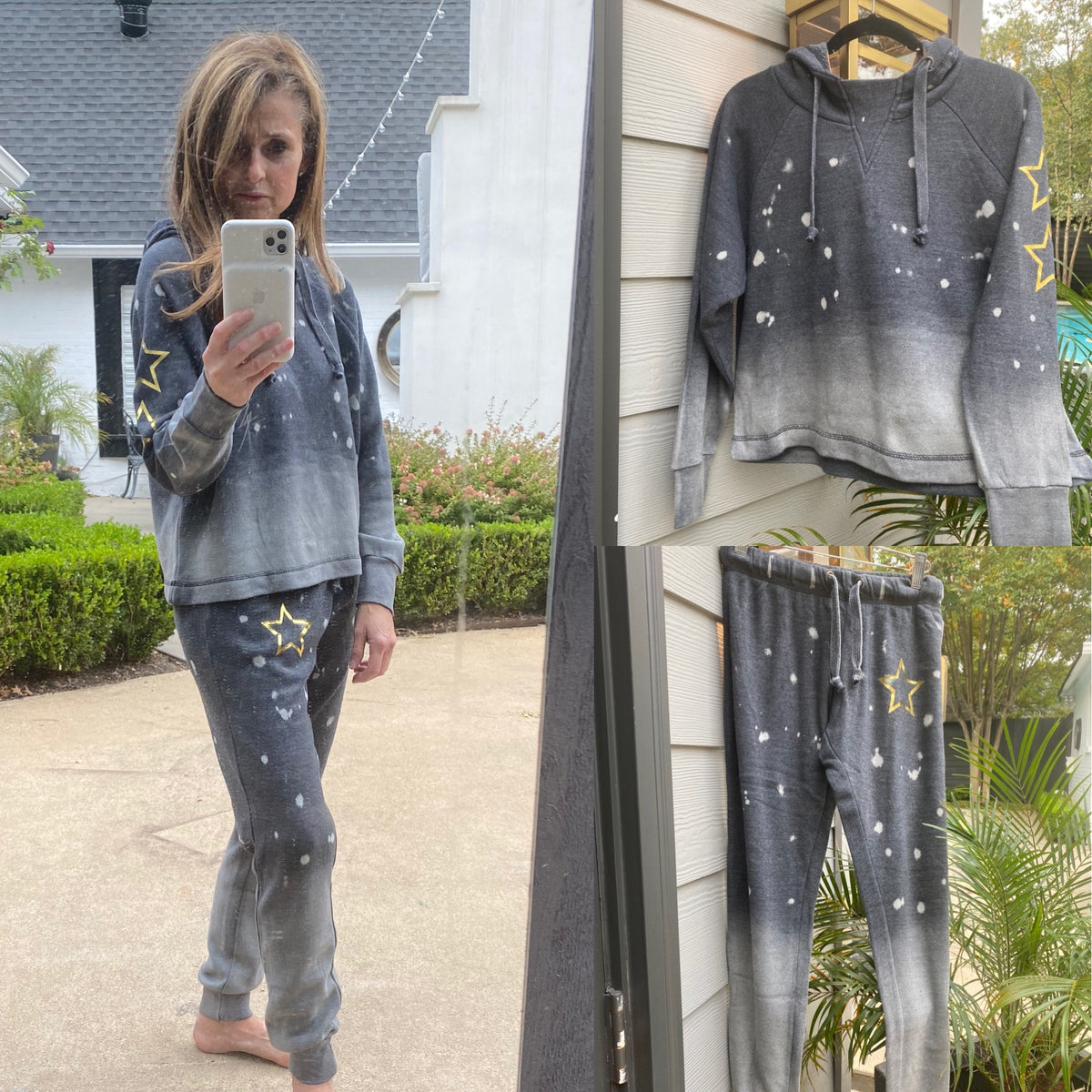 Metallic Splatter Paint Sweat Suit! – Follow The Trends Online